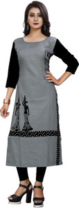 maruti fab Women Floral Print, Colorblock A-line Kurta - Buy maruti fab ...
