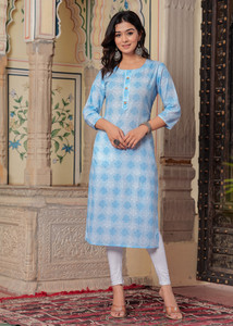 Rani Prints Women Block Print Straight Kurta - Buy Rani Prints Women ...