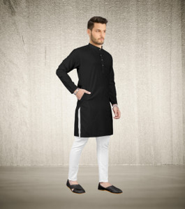 Shree Dutt Creation Men Solid Straight Kurta - Buy Shree Dutt Creation ...