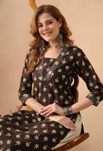 KJFAB Women Printed Straight Kurta - Buy KJFAB Women Printed Straight ...