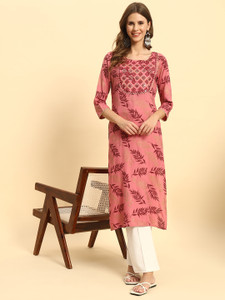 Sa Rasa Women Floral Print Straight Kurta - Buy Sa Rasa Women Floral ...