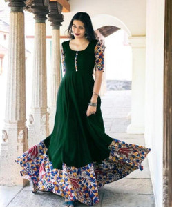 Mahudi Women Kalamkari Flared Kurta - Buy Mahudi Women Kalamkari Flared ...