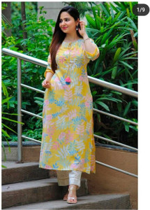 Sa Rasa Women Floral Print Straight Kurta - Buy Sa Rasa Women Floral ...