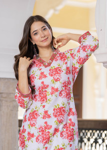 KJFAB Women Printed Straight Kurta - Buy KJFAB Women Printed Straight ...