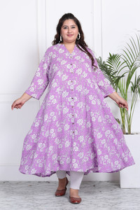 Swasti Women Floral Print Gown Kurta - Buy Swasti Women Floral Print ...