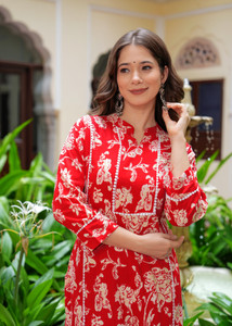 KJFAB Women Printed A-line Kurta - Buy KJFAB Women Printed A-line Kurta ...