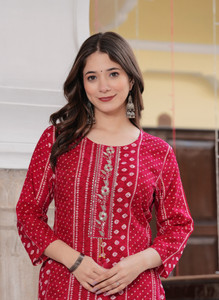 KJFAB Women Embroidered Straight Kurta - Buy KJFAB Women Embroidered ...