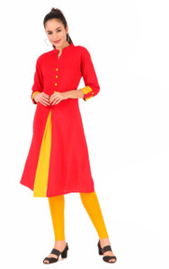 GDFDF Women Self Design A-line Kurta - Buy GDFDF Women Self Design A ...