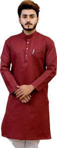 Tibra Collection Men Solid Straight Kurta - Buy Tibra Collection Men ...