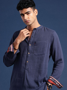 Taavi Men Solid Straight Kurta - Buy Taavi Men Solid Straight Kurta ...