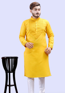 Tibra Collection Men Embroidered Straight Kurta - Buy Tibra Collection ...
