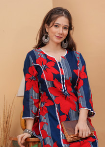 KJFAB Women Printed Straight Kurta - Buy KJFAB Women Printed Straight ...