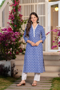 Anmi Printed Women Straight Kurta - Buy Anmi Printed Women Straight ...