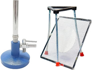 polylab Brass Pipe, Tripod Stand, Wire Gauge, Heat Apparatus Set with ...