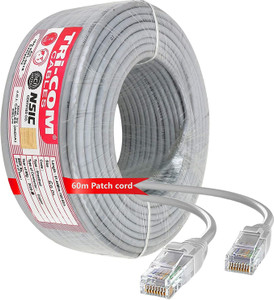 TRICOM Pure Copper 60 Meter (200ft.) CAT6 Ethernet/LAN Cable - 650MHz ...