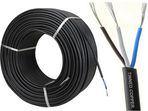 TRICOM TINNED COPPER, 3 CORE, water level Cable 0.2 sq/mm Black 50 m ...