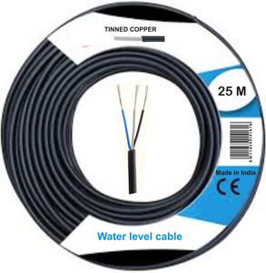 TRICOM 0.20 Sq.mm Tinned Copper 3 core Cable (14/0.12mm ) Water Level ...