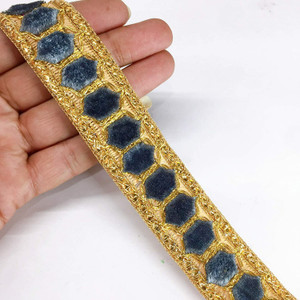 Lami 9 Meter Grey velvet patch Ribbon Lace border Lace Reel Price in ...