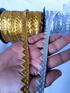YOGESHVAR CREATION SAMOSA LACE Fancy Golden Samosa Lace for Dupatta ...