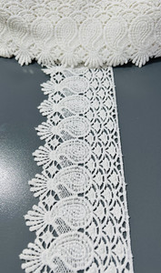 Gikom GPO-SEQUENCE-8 White Cotton Gpo Lace Sequence Lace Dye Able To ...
