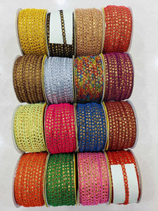 JAY MAJISA Multicolor Fancy Lace - 16 Rolls x 9 Meters, Decorative Trim ...