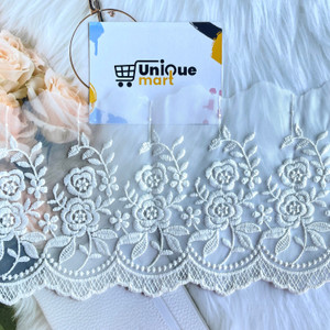 uniquemart White Lace Border, White Lace Design, White Lace For Suit ...