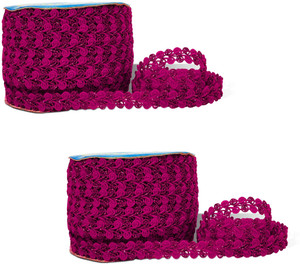 Adhvik CWG0409-03-01 (M:12995) Set of 2 (1.2cm X 18 Mtr) Pink Jalebi ...