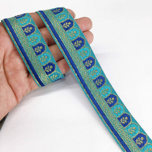 Lami 9 Meter Rama-Blue Jacquard Lace Border Ribbon Lace Reel Price in ...