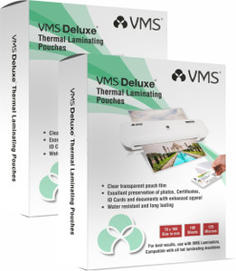 VMS Deluxe ID Card Lamination Pouch (70mm x 100mm) - 125 Micron (2 x ...