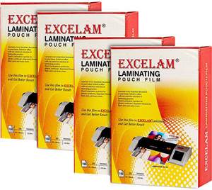 Excelam Lamination Pouch Size 65mmX95mm 125 Micron (100 Sheets Per Pack ...