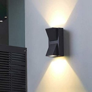 Balaji LED Outdoor Warm White Up Down LED Wall Light, K Type Double ...