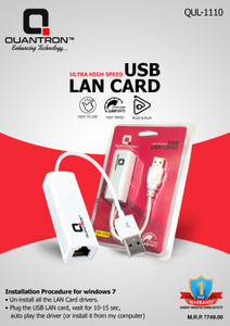 Quantron USB Lan Card Lan Adapter Price in India - Buy Quantron USB Lan ...