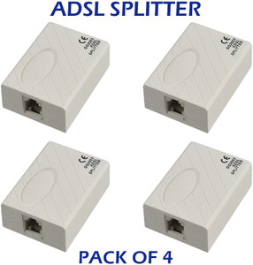 Multybyte (Pack of 4) RJ 11 6P2C Female to 2X 6P2C Double Female ADSL ...