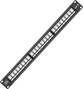 MX 24 Port CAT5E Patch Panel with IO Without Shutter & Cable Management ...