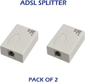 Multybyte (Pack of 2) RJ 11 6P2C Female to 2X 6P2C Double Female ADSL ...