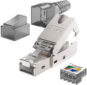 amiciTools RJ45 CAT7 Reusable Ethernet Termination Plug, Tool-Free ...