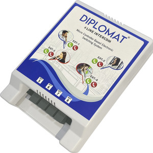 ELOVE Diplomat 4 Line Intercom System - Lift and Talk EPABX 4 Line ...