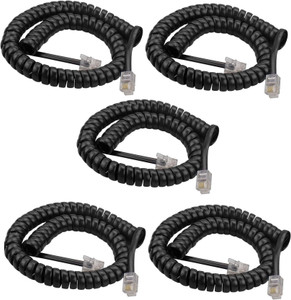 TAAPSEE 5 Pack 2 Meter Telephone Handset Phone Extension Cord Curly ...