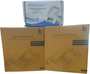 Technik Diplomat 2 line intercom system with 2 phone set Corded ...