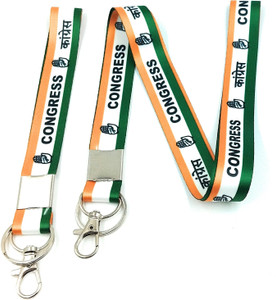 Key Era Congress Id Card Tag Holder Set Of 2 Lanyard Price in India ...
