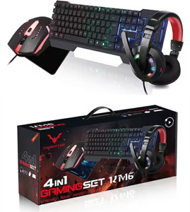 ENTWINO Gaming Keyboard Mouse Combo RGB Headphones Mic Mouse Pad 4in1 ...