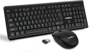 Frontech KB-0026 Wireless Keyboard and Mouse |Membrane Keys| Super Slim ...