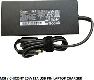 SOLUTIONS-365 MSI CHICONY 20V 12A USB PIN CHARGER FOR MSI STEALTH GS77 ...