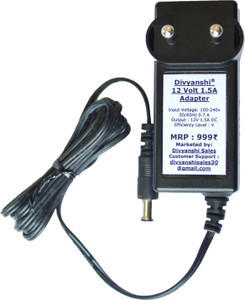 Divyanshi 12 Volt 1.5Amp Adaptor for Set top Box/DTH, CCTV Camera,WiFi ...