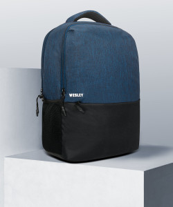 WESLEY 16 inch Laptop Backpack DARK BLUE, Black - Price in India ...