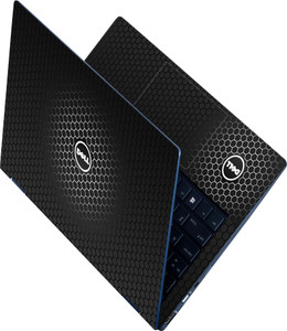 Anweshas Full Body Laptop Skin Sticker - Dell Logo on Black Honeycomb ...