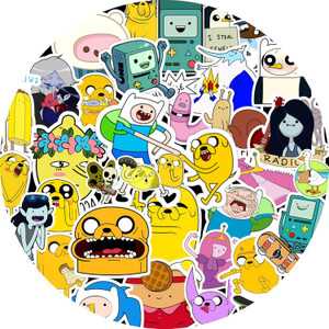 Nineties Kids Adventure Time Cartoon Vinyl Sticker Pack, 50 Pieces ...