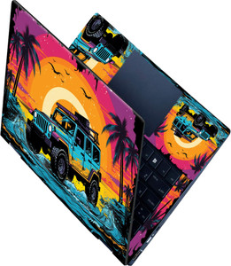 SCOTLON All Panel_Blue jeep_Premium Laptop Skin Vinyl Laptop Skin ...