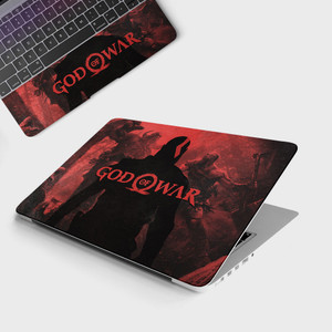Yuckquee GOD OF WAR RED BG Top+Wrist Pad Vinyl Laptop Skin 14 Vinyl ...