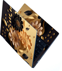 FineArts Full Body UV Laptop Skin For 15.6 inch - UV_Black Golden ...